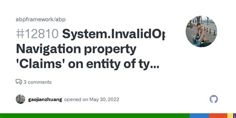 Systeminvalidoperationexception Navigation Property Claims On