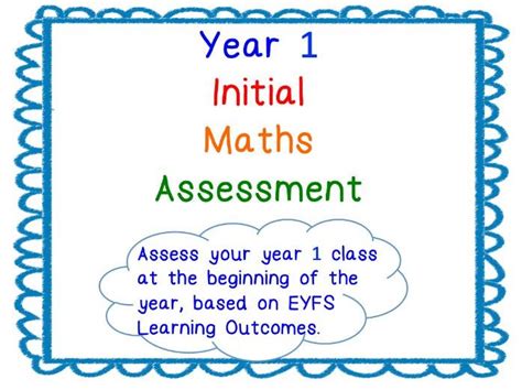Maths Assessment Year 1 Teaching Resources
