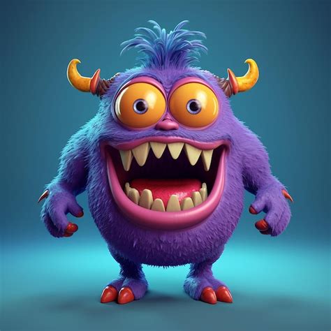 Premium Photo Cute Animated Monsters Different Cartoon Shapes