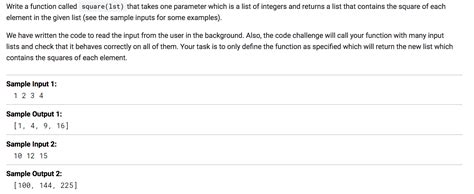 Solved Write A Function Called Square 1st That Takes One Chegg Com