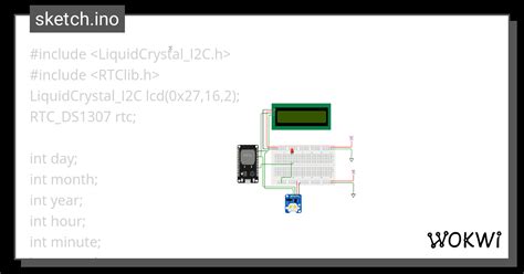 esp32 lcd rtc wokwi esp32 stm32 arduino simulator