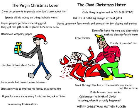 Virgin Christmas Lover Vs Chad Christmas Hater R Virginvschad