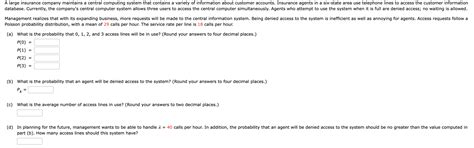 Solved Poisson Probability Distribution With A Mean Of Chegg