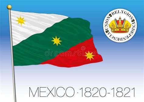 México Bandera Histórica 1820 1821 Bandera De Tres Garantías