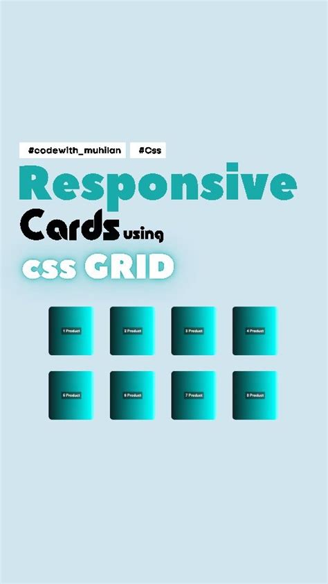 Muhilan Responsive Cards Using Grid In Css🧠 Follow For More Buying Me A Coffee