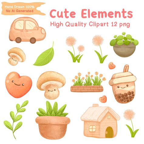 Cute Element Clipart Cute Element Clipart Dimension Is 3 000x3 000 Px Resolution 300 Dpi 12 Png