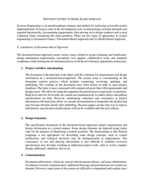 Document Centric Vs Mbse Pdf System Information