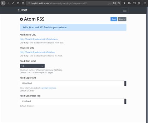 Atom Rss Plugins Bludit Cms
