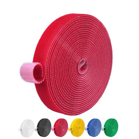 Hook And Loop Tape 32FT Reusable Fastening Tape Cable Ties Double Sided Hook And Loop Cable