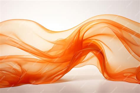 Premium Photo Abstract Orange Wave On A White Background Abstract Background Orange Smoke