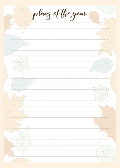 Planer Page Template Floral Vector Background For Notebook Schedule Journal Trendy Pages In