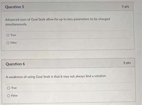 Solved The Purpose Of The Goal Seek Function Is To