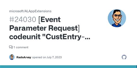 Event Parameter Request Codeunit Custentry Apply Posted Entries