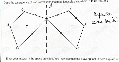 solved describe a sequence of transformations that take isosceles