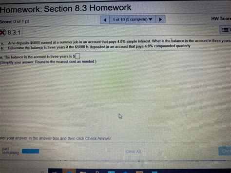 Solved Homework Section 8 3 Homework Score 0 Of 1 Pt 1 Of