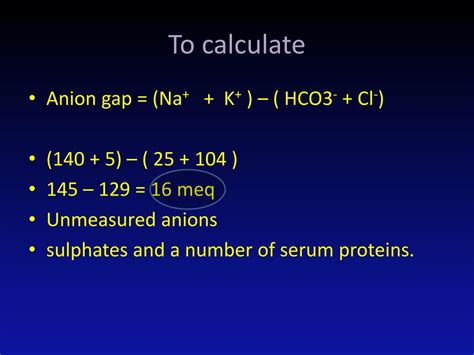 Anion Gap Interpretation