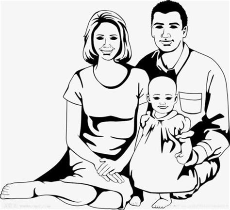 家人的自画像和精彩瞬间的简笔画 简笔画图片大全 普车都