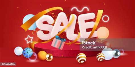 창의적인 구성을 할인하십시오 메리 크리스마스와 새해 복 많이 받으세요 판매 배너 및 포스터 3차원 형태에 대한 스톡 벡터 아트 및 기타 이미지 Istock