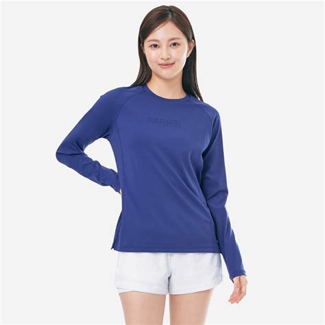 배럴 우먼 에센셜 릴렉스핏 래쉬가드 미드나잇블루 [b5swwrg001mbl 여자 비치웨어] 가나스윔