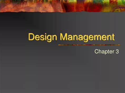 PPT Design Management PowerPoint Presentation Free Download ID
