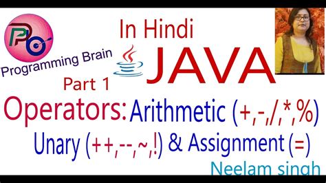 Operators In Java Arithmetic Unary And Assignment Operators With Example Youtube