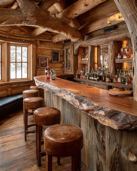 Bar Log Cabin 39 Rustic And Modern Interior Ideas Homeg