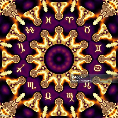 Magic Circle With Zodiacs Sign Stock Illustration Download Image Now
