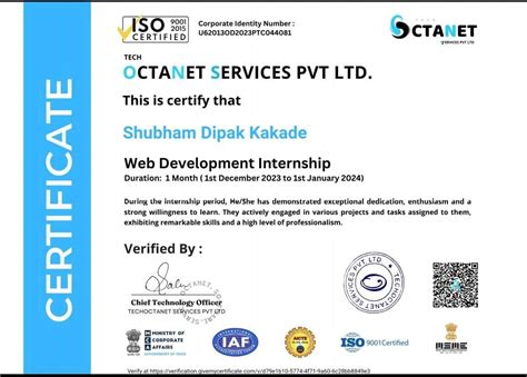 Shubham Kakade On Linkedin Octanetservicespvtltd