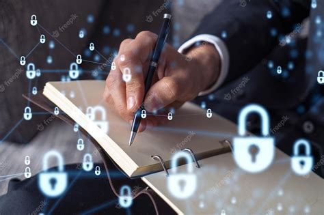 Premium Photo A Programmer Is Taking Notes Of Clients Needs To Protect Cyber Security From