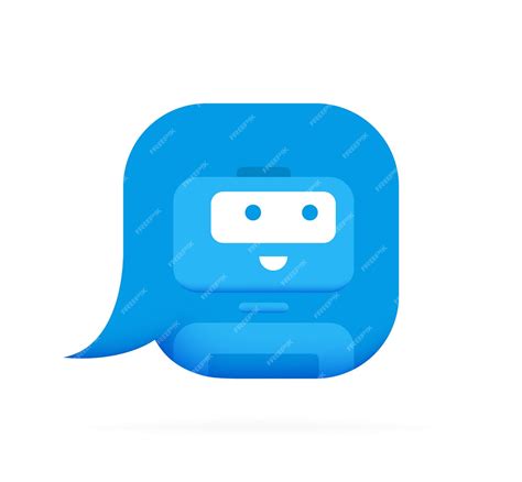 Premium Vector Chatbot Character On Message Box Speech Bubble Cute 3d Bot Sign Chat Bot Logo