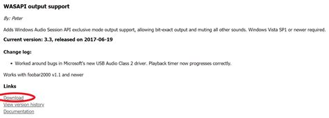 foobar2000を高音質化する手順方法WASAPI output support