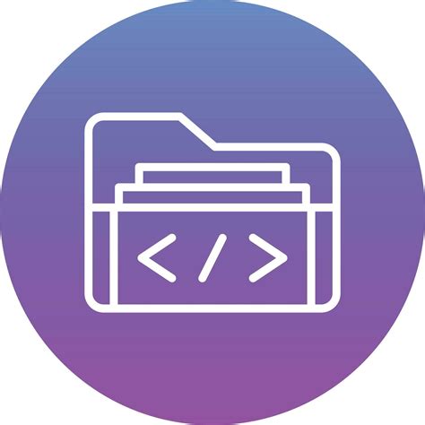 Coding Folder Vector Icon 36478990 Vector Art At Vecteezy