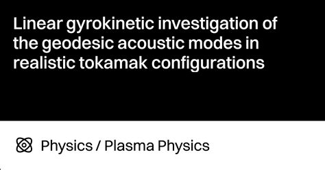 Linear Gyrokinetic Investigation Of The Geodesic Acoustic Modes In Realistic Tokamak Configurations