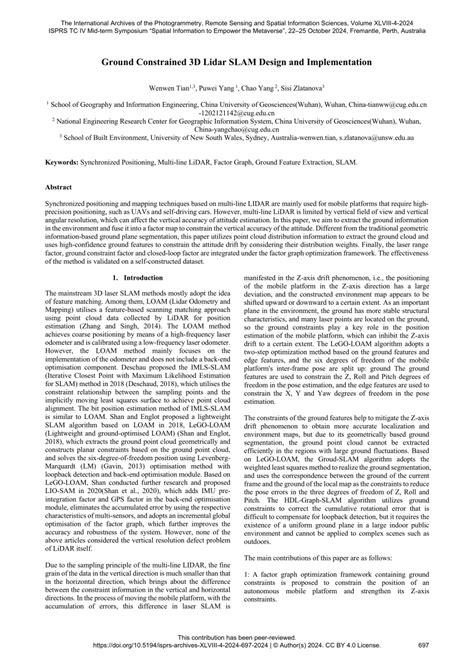 Pdf Ground Constrained 3d Lidar Slam Design And Implementation
