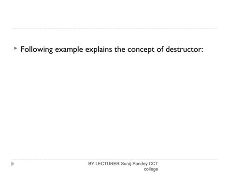 Constructor And Destructor Ppt