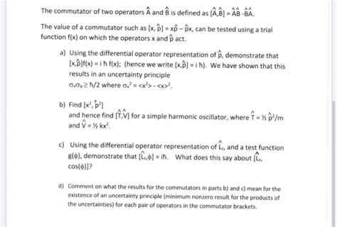 solved the commutator of two operators Â and ê is defined as
