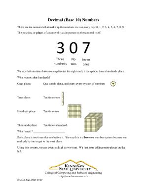 Fillable Online What Is Base Ten Numerals Definition Facts Example Fax Email Print PdfFiller