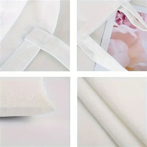 时尚字母印花帆布手提包 轻便，可重复使用的购物与旅行女士单肩包，时尚可折叠设计 Temu