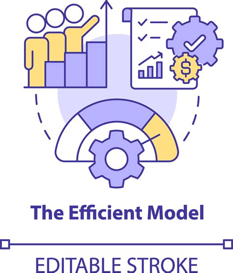 Efficient Model Concept Icon Business Profit Growth Supply Chain Type