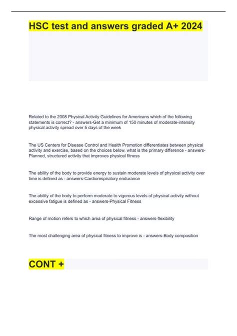 hsc test and answers graded a 2024 hsc stuvia us