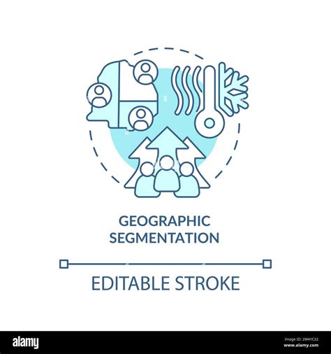 Geographic Segmentation Blue Concept Icons Set Stock Vector Image And Art