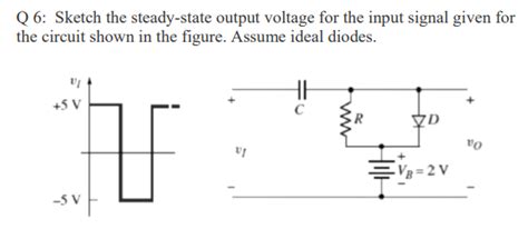 Solved Q 6 Sketch The Steady State Output Voltage For The