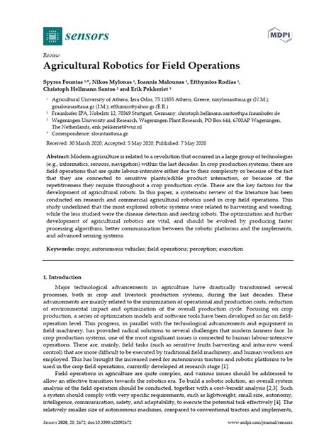 agricultural robotics for field operations pdf weed herbicide