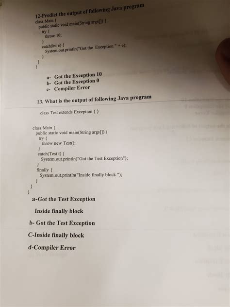 Solved 12 Predict The Output Of Following Java Program Class