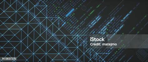 기울어진 삼각형 그리드 표면과 파이썬 컴퓨터 언어 코드 텍스트가있는 추상적 인 It 디자인 배경 코드에 대한 스톡 사진 및 기타 이미지 Istock