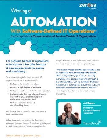 Automation With Software Defined IT Operations Zenoss