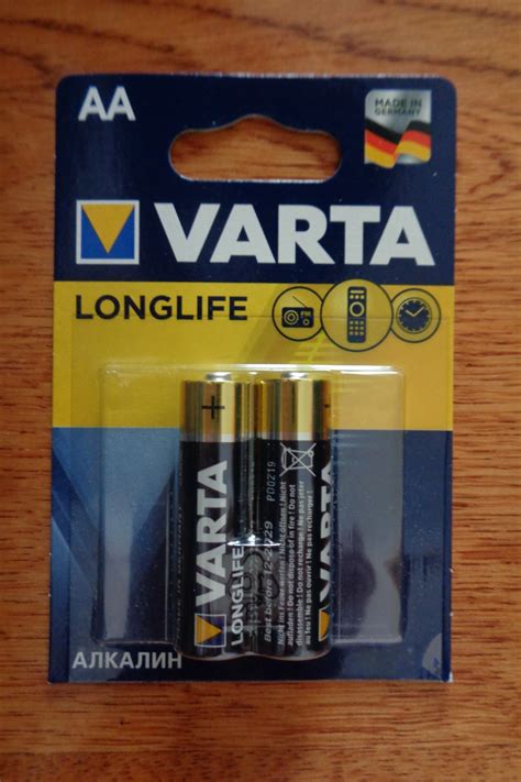 Батарейки Varta Longlife | отзывы