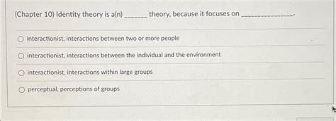 Solved Chapter 10 ﻿identity Theory Is A N ﻿theory