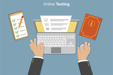 3d Isometric Flat Vector Conceptual Illustration Of Online Testing Stock Vector Illustration
