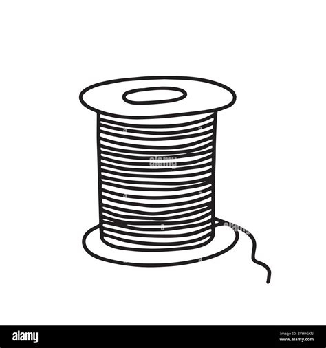 Roll Of Twine Cord Hand Drawn Stock Vector Image And Art Alamy